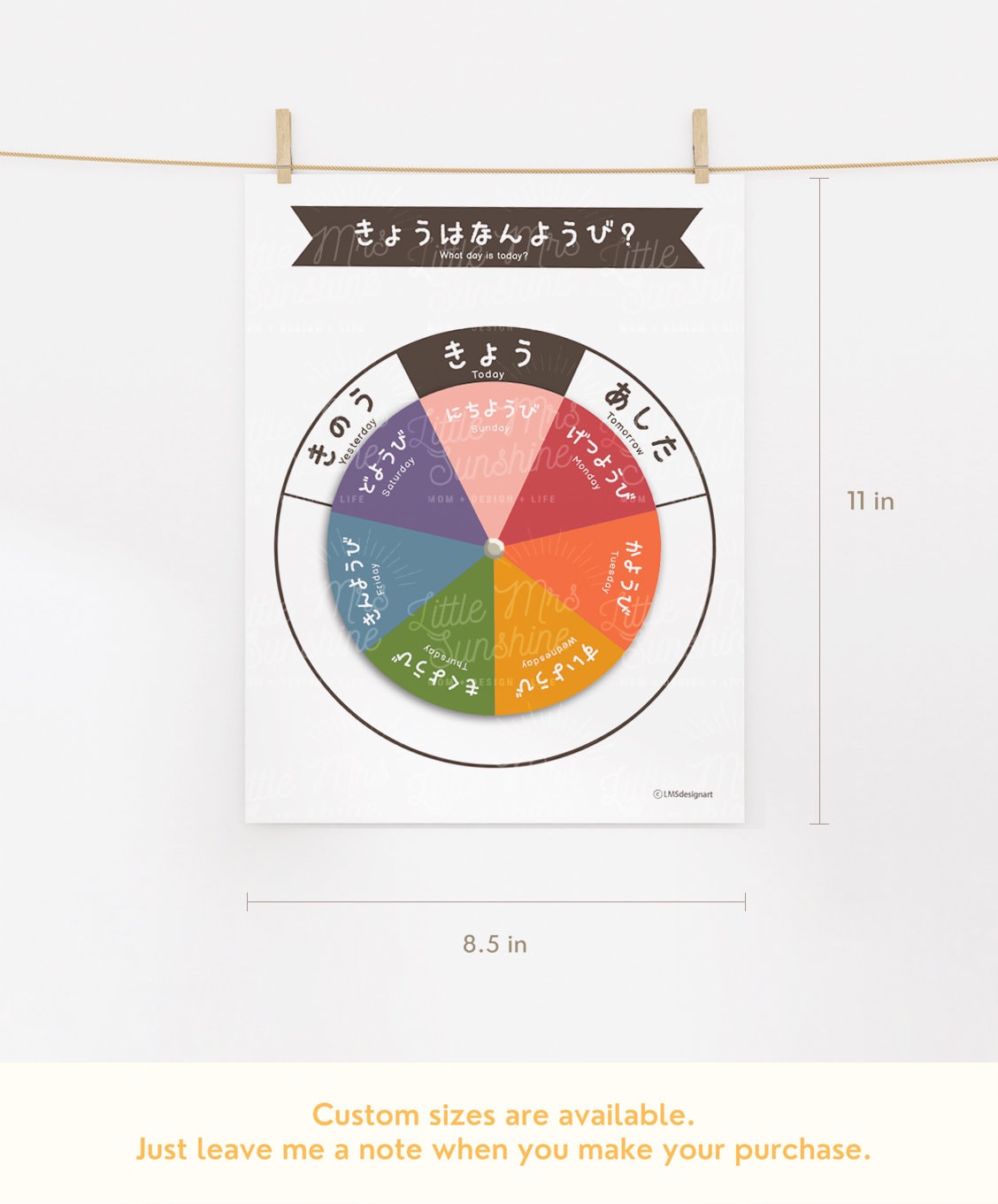 Japanese Days of the Week Wheel & Tracing Worksheet for Kids | Days of ...