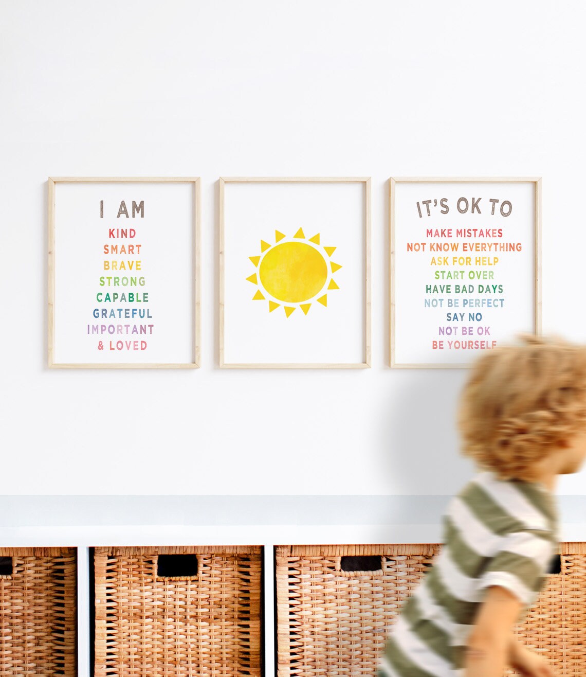 Daily Affirmations Poster for Kids Printable | Rainbow Color I AM ...