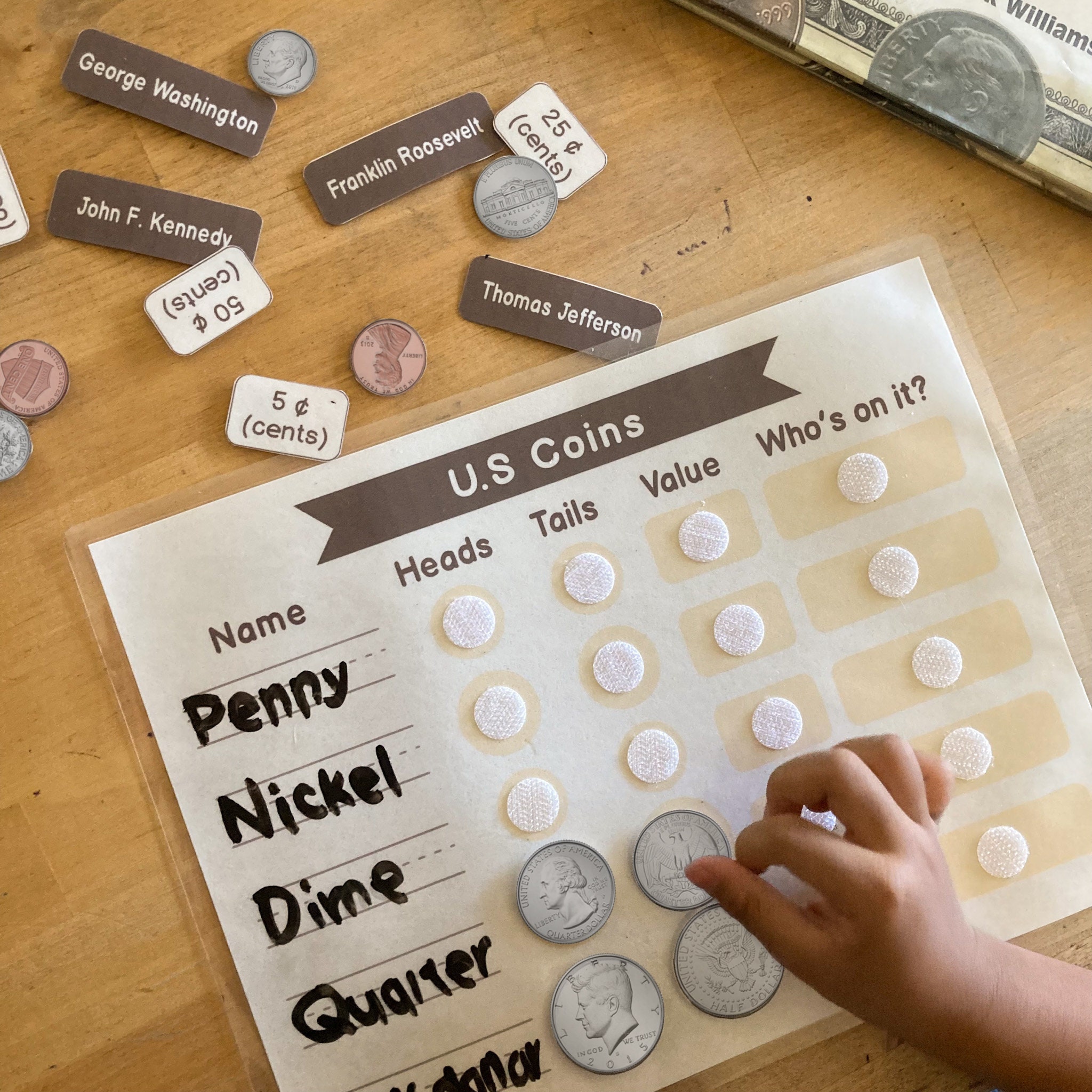 US Coin Recognition Game Money Value Money Education - Etsy