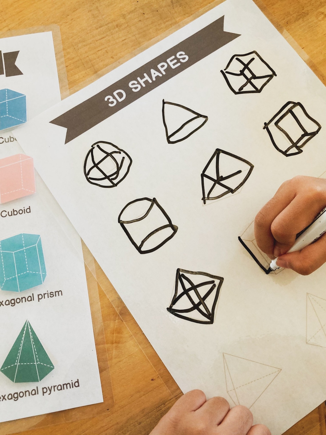 3D Shapes kindergarten Shape activity for preschoolers 3D | Etsy