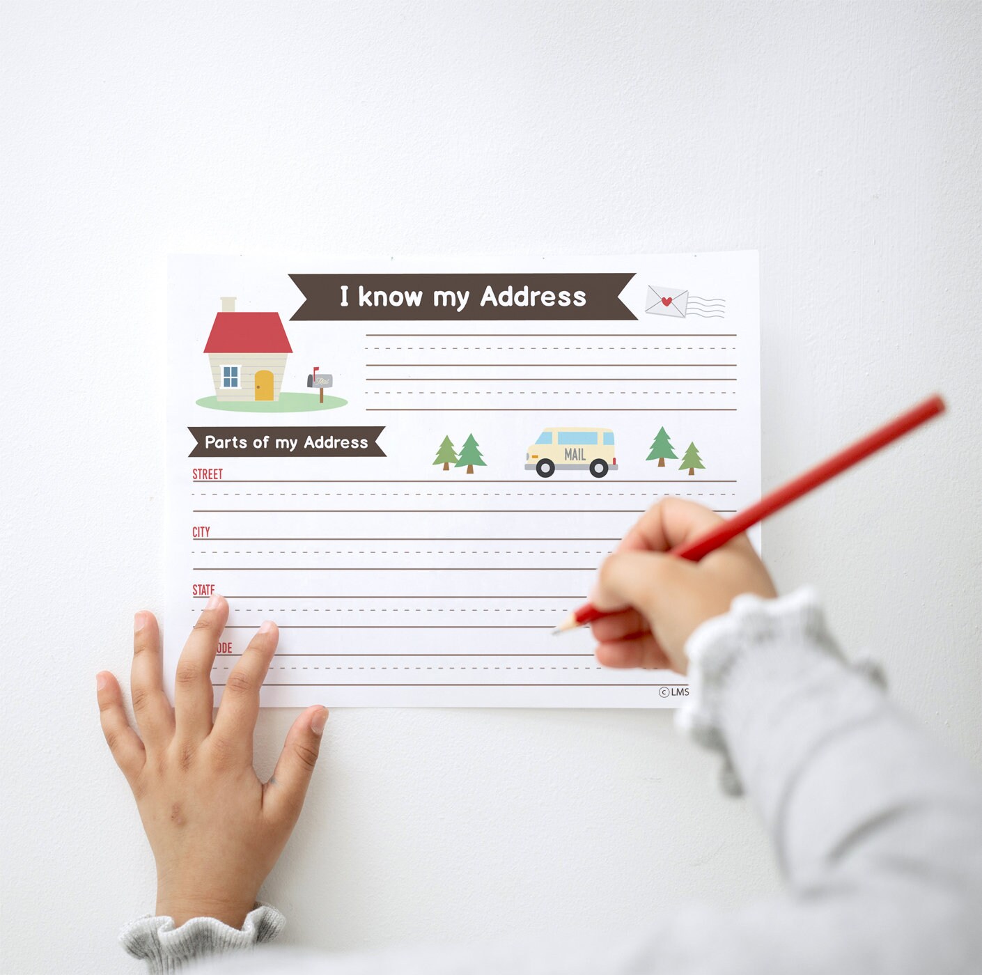 Address Activity for Kids | I Know My Address Worksheet | Writing My ...