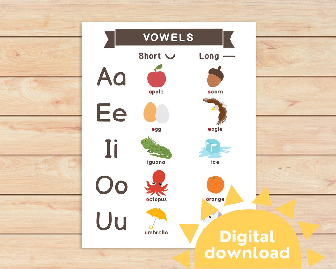 Vowels Chart Learning Vowels Alphabet Busy Book Binder Kindergarten ...