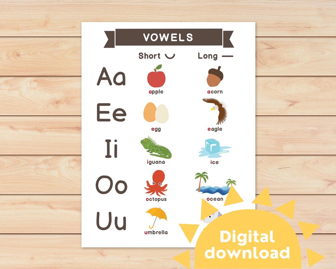 Vowels Chart Learning Vowels Alphabet Busy Book Binder Kindergarten ...