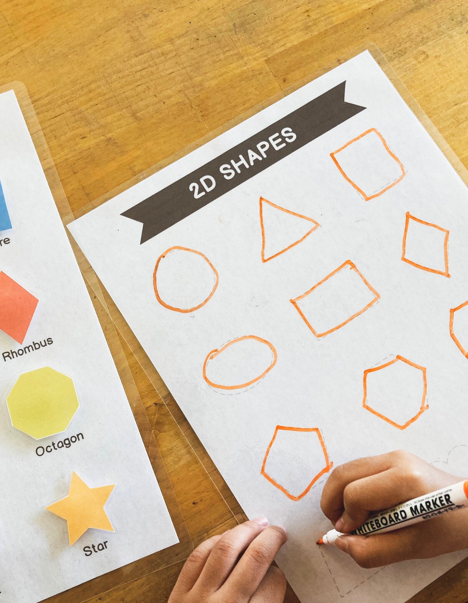 2D shapes kindergarten Shape activity for preschoolers 2D | Etsy
