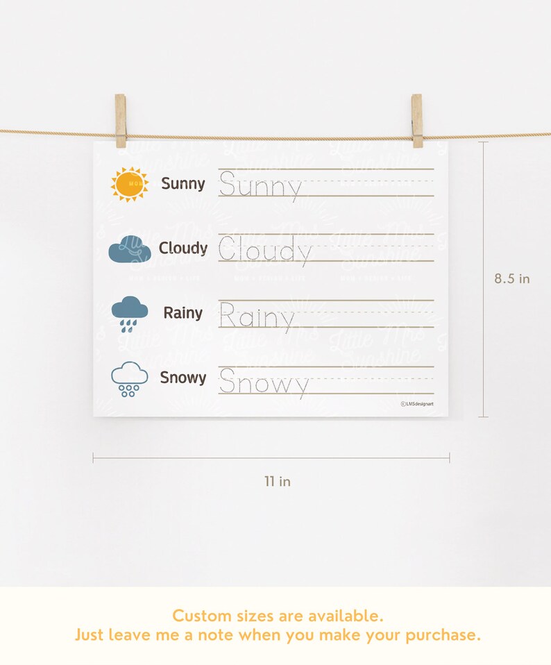 Weather Tracing Worksheet Weather Worksheet Weather Activities ...