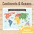 Continents and Oceans Poster for Kids | 7 Continents & 5 Oceans | World ...