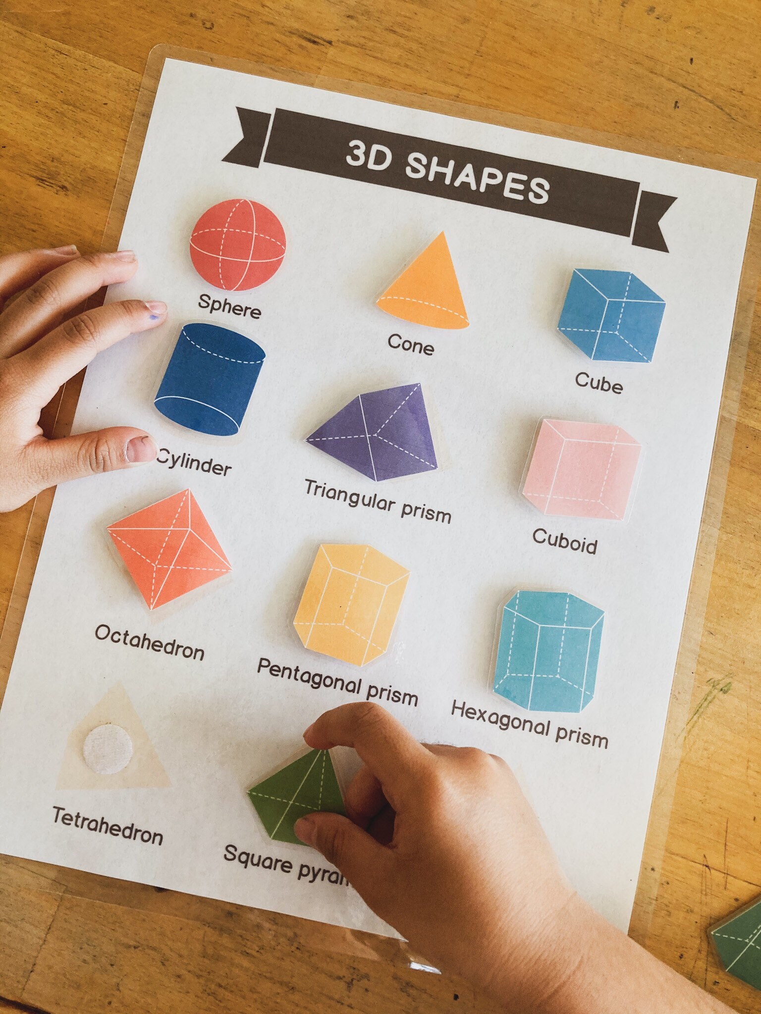 3D Shapes kindergarten Shape activity for preschoolers 3D | Etsy