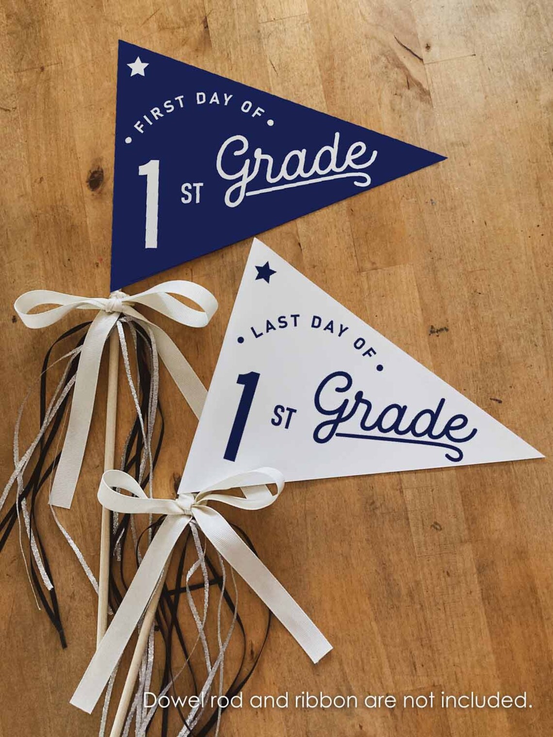 Printable First and Last Day of 1st Grade Pennant First Day and Last ...
