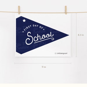 Printable First and Last Day of School Pennant | First Day and Last Day ...