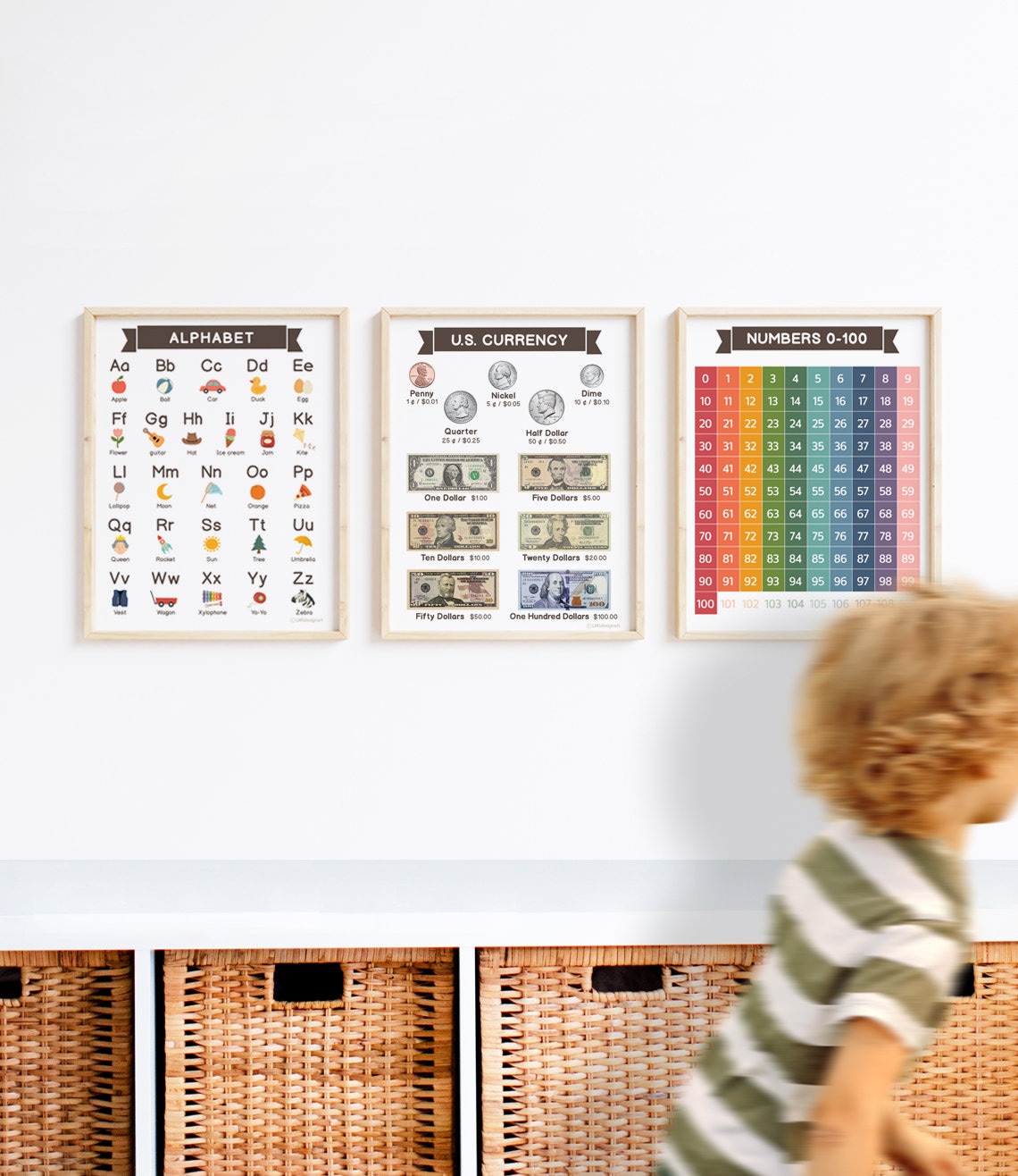 US Currency Poster Us Coins Us Bills Money Education - Etsy