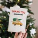 Printable School Bus Driver Christmas Thank You Card | Happy Holiday ...