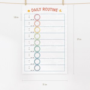 Editable Daily Routine Chart for Kids | Printable Rainbow Daily ...