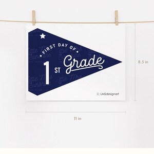 Printable First and Last Day of 1st Grade Pennant | First Day and Last ...