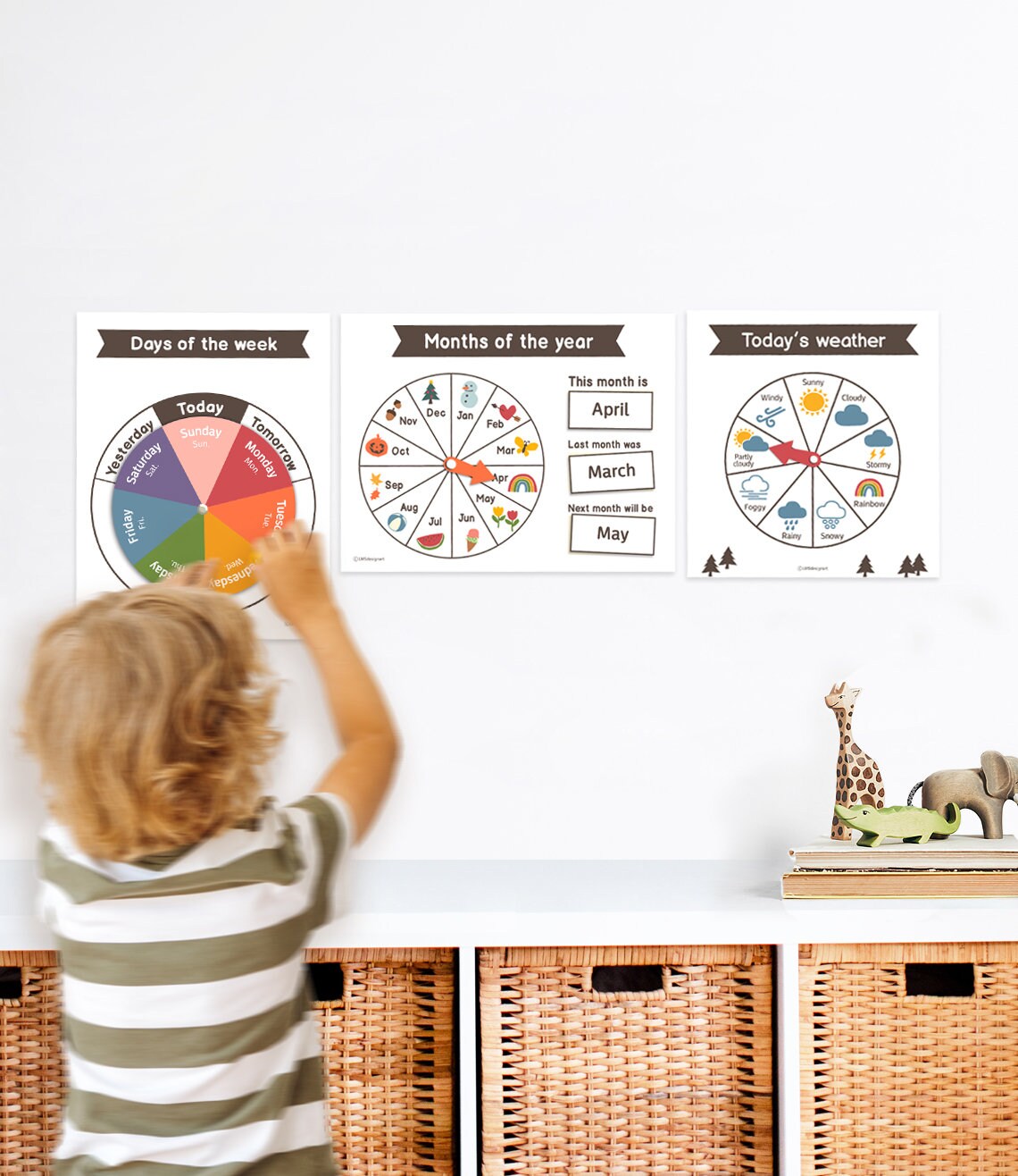 Days of the Week Wheel for Kids Days of the Week for - Etsy