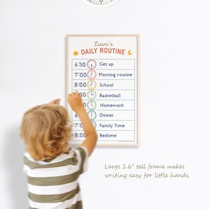 Editable Daily Routine Chart for Kids Printable Rainbow - Etsy
