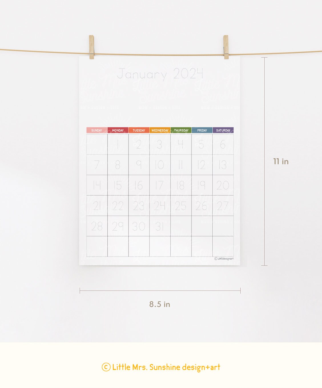 2024 Traceable Calendar for Kids Learning Calendar Preschool Make Your ...