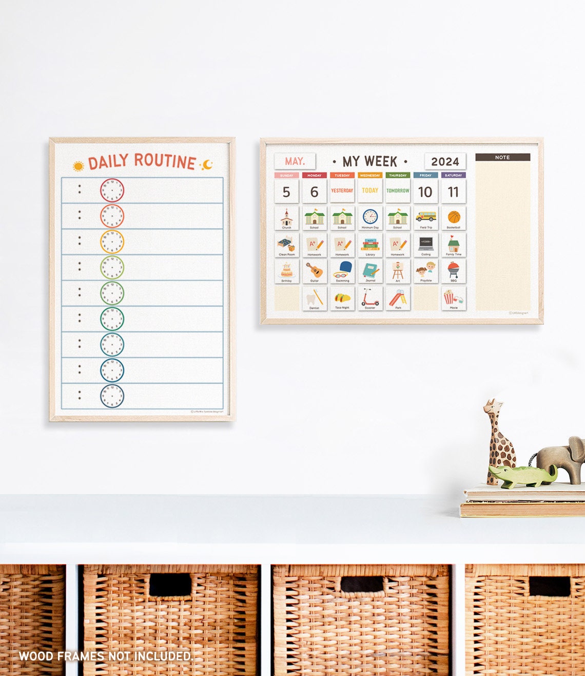 Editable Daily Routine Chart for Kids | Printable Rainbow Daily ...