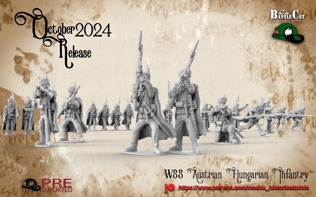 WSS Hungarian Infantry 28mm Scale Battlecat Miniatures Black Powder ...