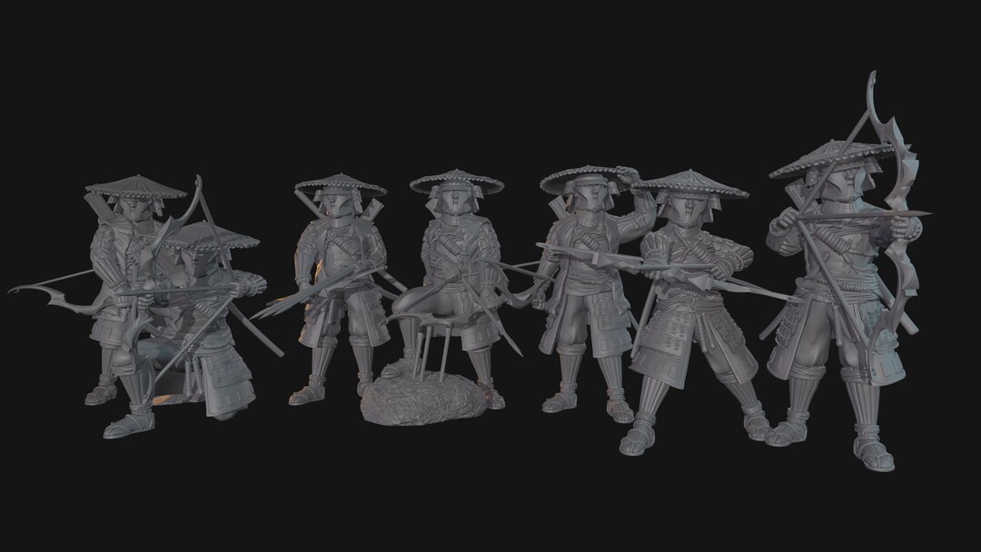 Samurai Clone Ninja Archer Squad - Legion Scale - D&D - Pathfinder ...