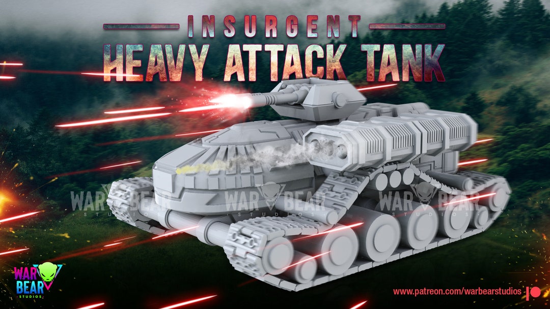 Insurgent Heavy Attack Tank - Legion Scale - Warbear Studios - Etsy