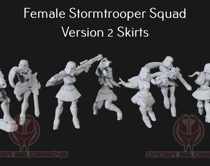 Female Stormtrooper Squad Version 2 Skirts SW Legion Wargaming Tabletop - Etsy