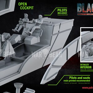 Blackbird's Talon Spaceship Resin Printed Legion Scale War Bear Studios ...