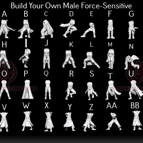 Male Light Force-sensitive Squad Version 1 Legion Scale - Etsy