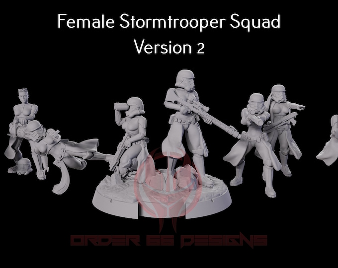 Female Stormtrooper Squad Version 2 - Legion Scale - Miniatures - Etsy
