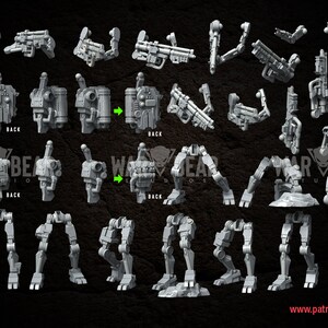 Separatist Battle Droid Battalion 5 or 10 Man Squad - MULTIPART - Legion Scale - War Bear ...