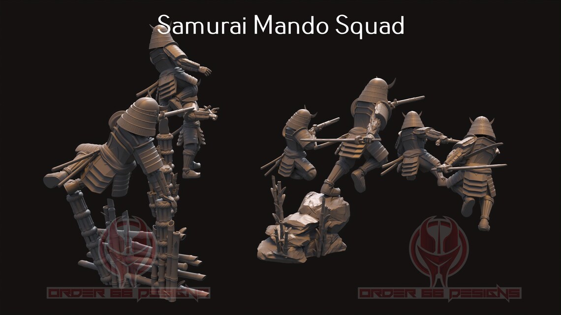 Samurai Mando Squad Legion Scale Infantry Unit Dnd - Etsy