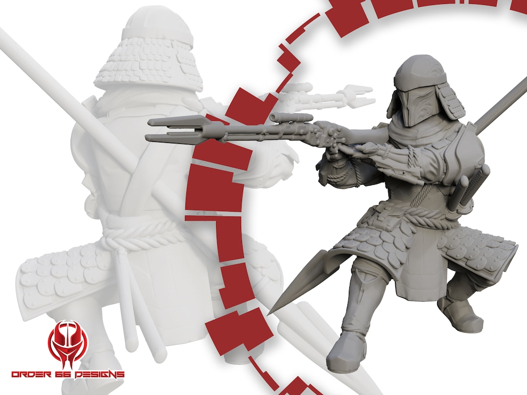 Samurai Mando Hero Rifleman Pose Legion Scale Infantry Unit Dnd ...