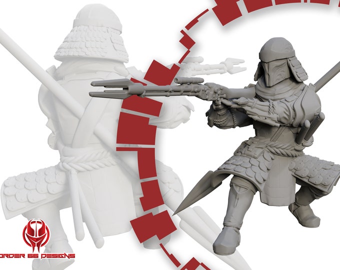 Samurai Mando Hero Rifleman Pose Legion Scale Infantry Unit Dnd ...