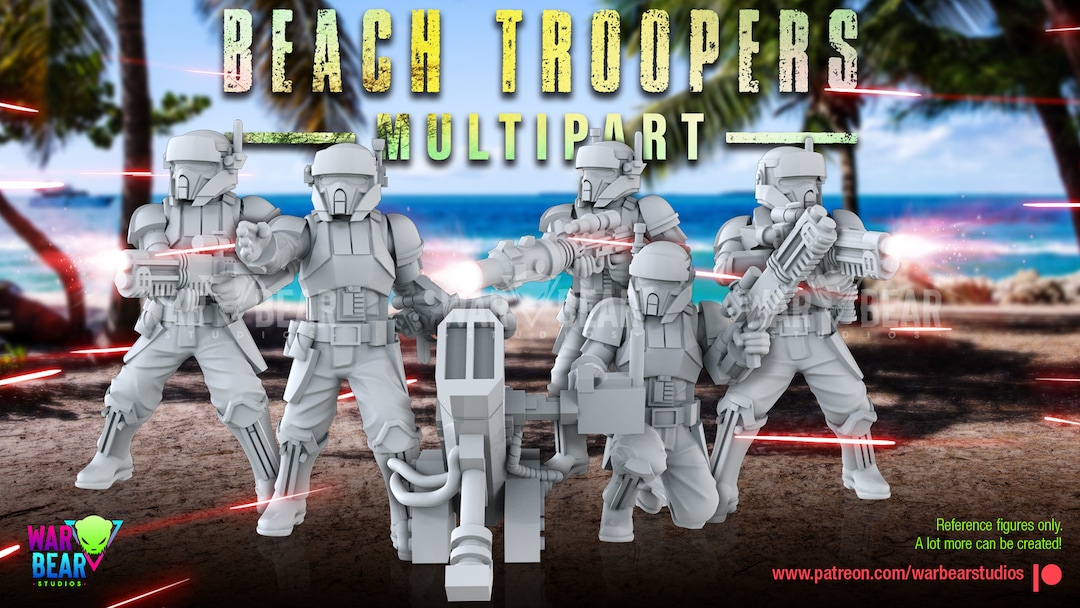 Beach Trooper Squad - MULTIPART - Legion Scale - War Bear Studios - Etsy
