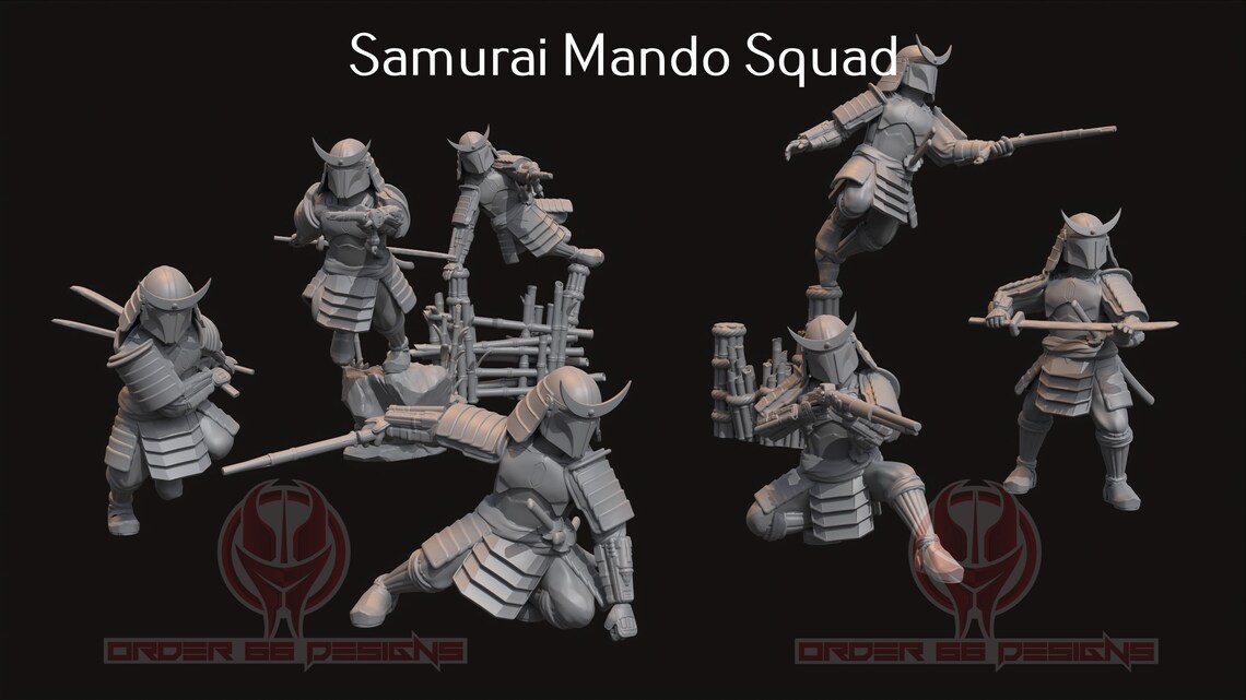 Samurai Mando Squad Legion Scale Infantry Unit Dnd - Etsy