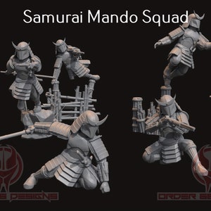 Samurai Mando Squad Legion Scale Infantry Unit Dnd Tabletop Wargaming ...