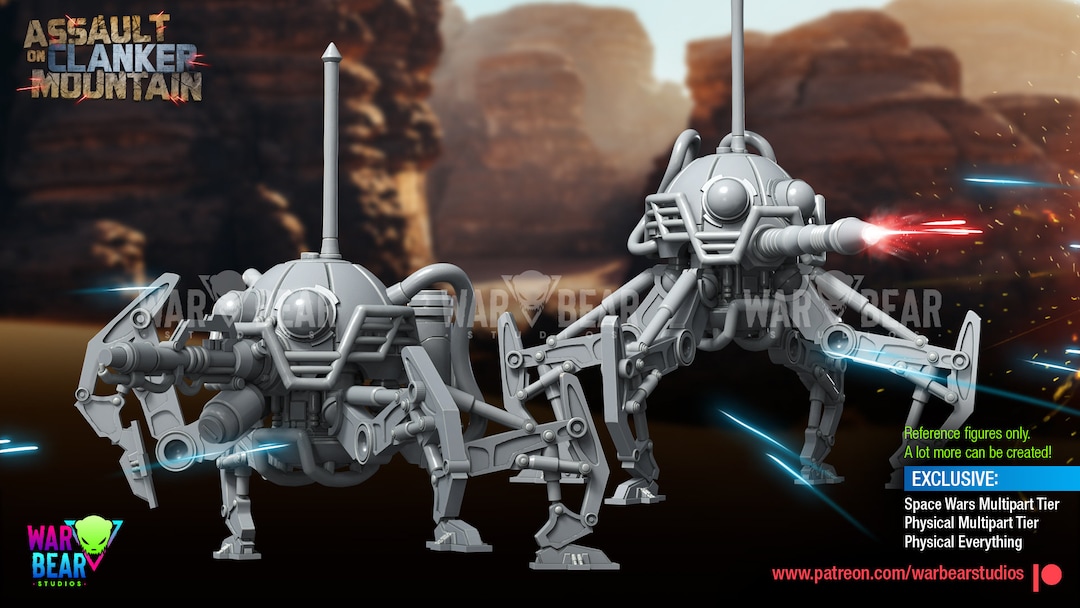 Separatists Dwarf Spider Droids - Legion Scale - War Bear Studios ...