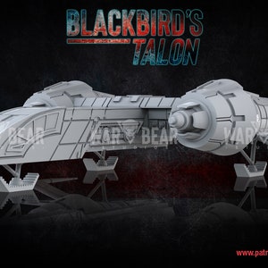 Blackbird's Talon Spaceship Resin Printed Legion Scale War Bear Studios ...