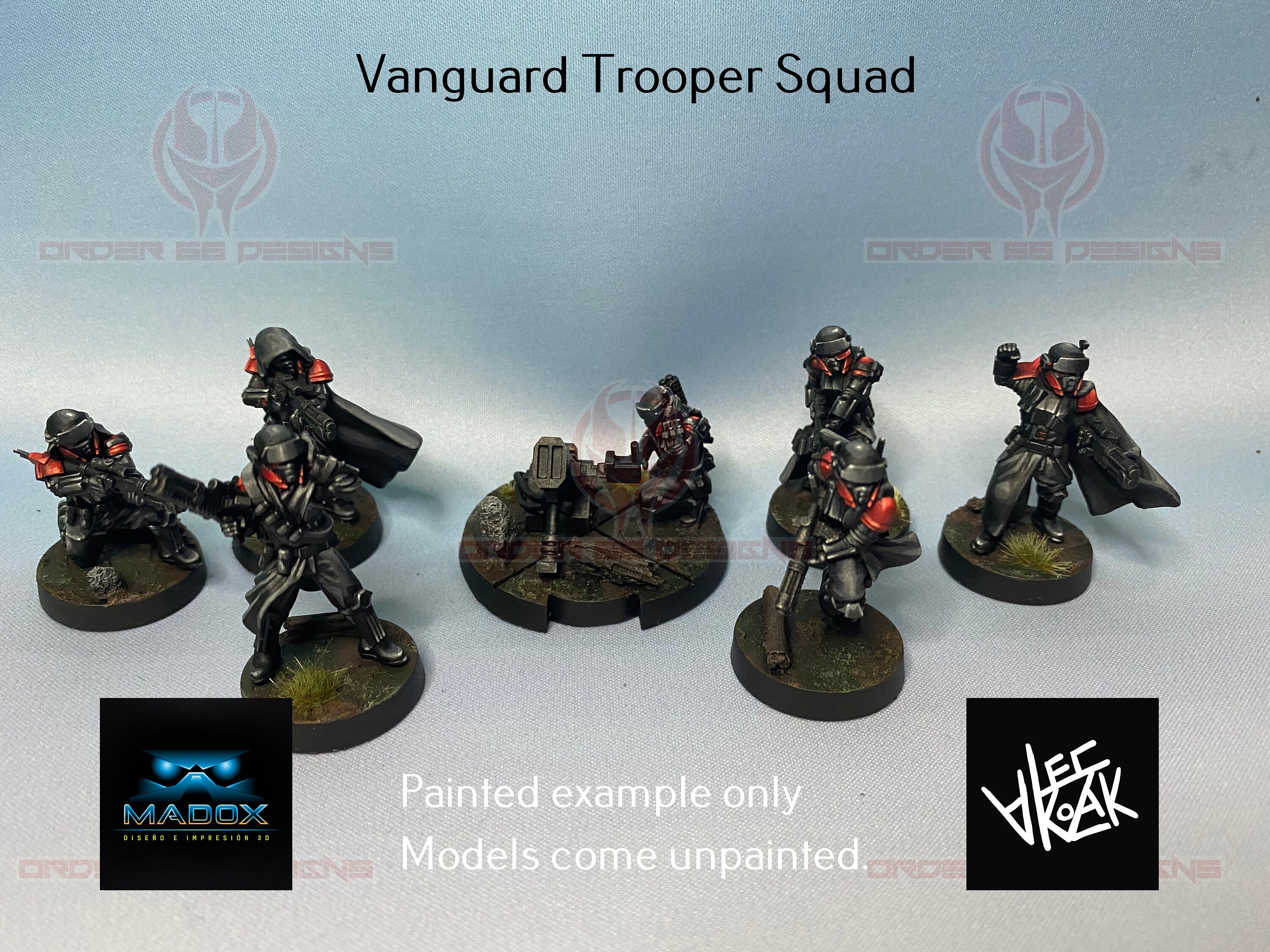 Vanguard Trooper Squad Legion Scale Madox Miniatures | Etsy