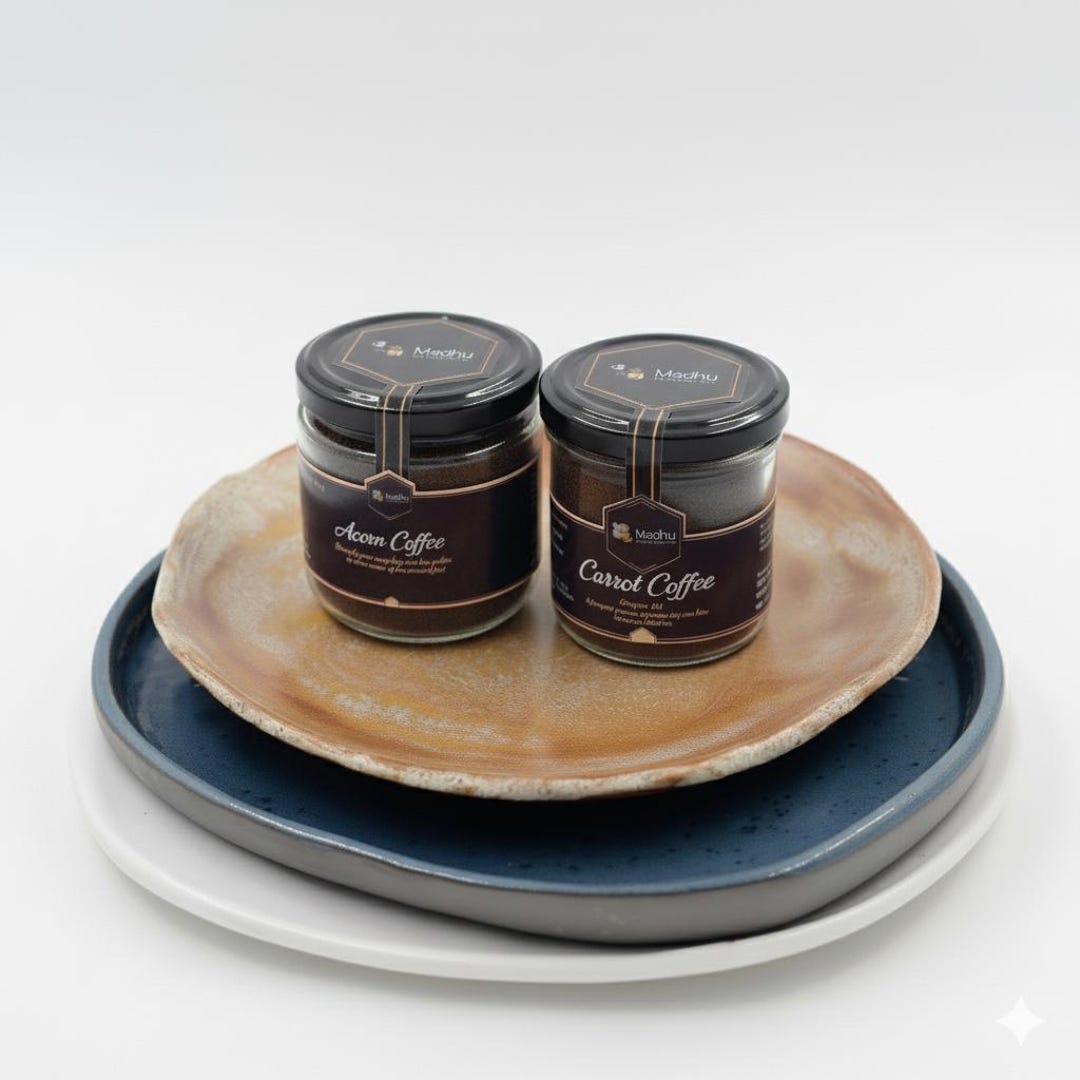 Carrot & Acorn Coffee Set: Caffeine-free Herbal Drink - Etsy