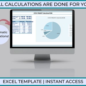 Etsy Profit Calculator for Sellers, Pricing Template for Small Business ...