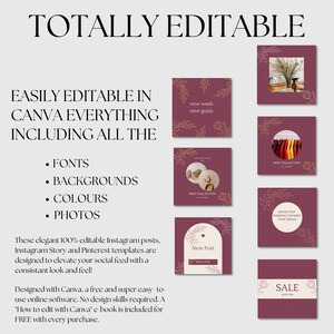 PURPLE Social Media Post Templates Beautiful Stories 20 - Etsy