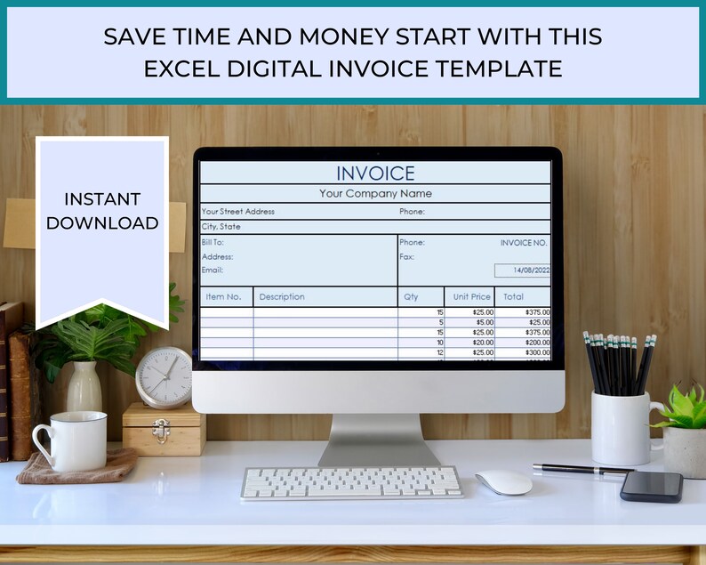 Customizable Small Business Invoice, Editable Invoice, Simple Easy to ...