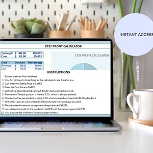 Etsy Profit Calculator for Sellers, Pricing Template for Small Business ...