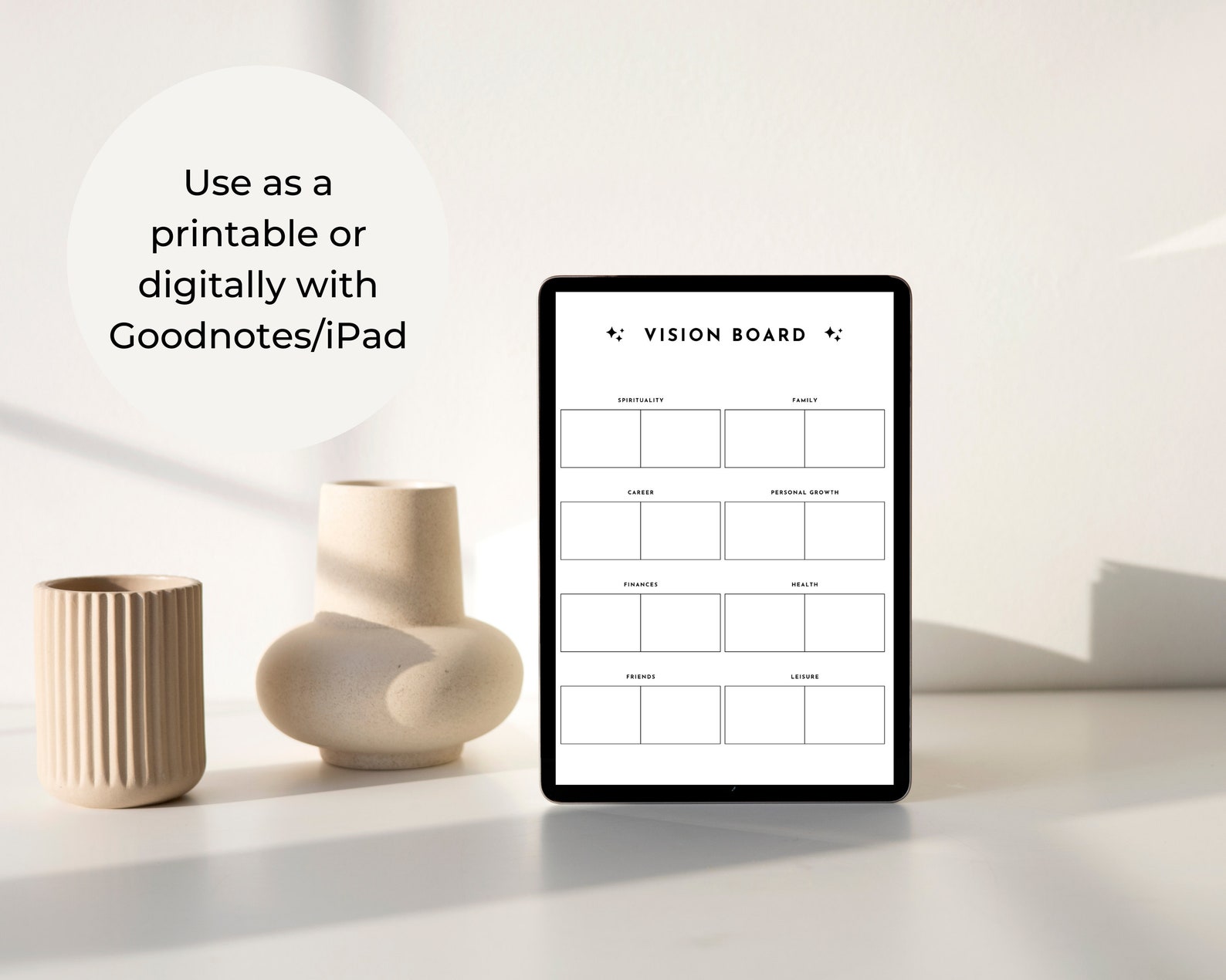Vision Board Template: Goal Setting Printable (PDF Digital Download) - Etsy