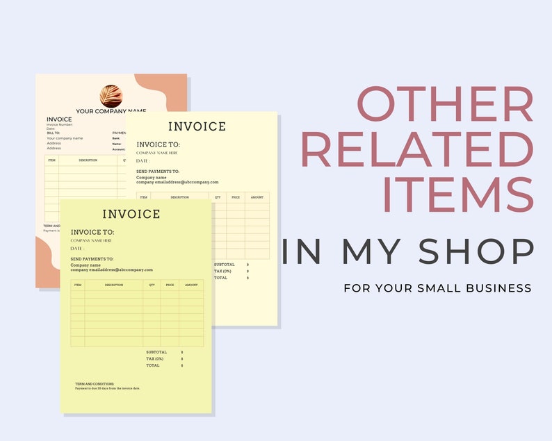 Editable Small Business Order Form, Order Form for Small Business ...