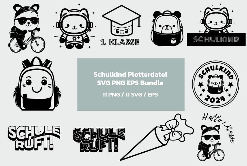 Plotterdatei Schulkind Svg, Schulkind Svg Bundle, Schulkind 2024, Kind Svg, Plotter SVG ...