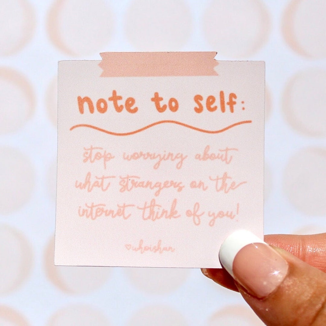 Note to Self Sticker | 2 X 2 in | Glossy | Sticky Note Sticker ...