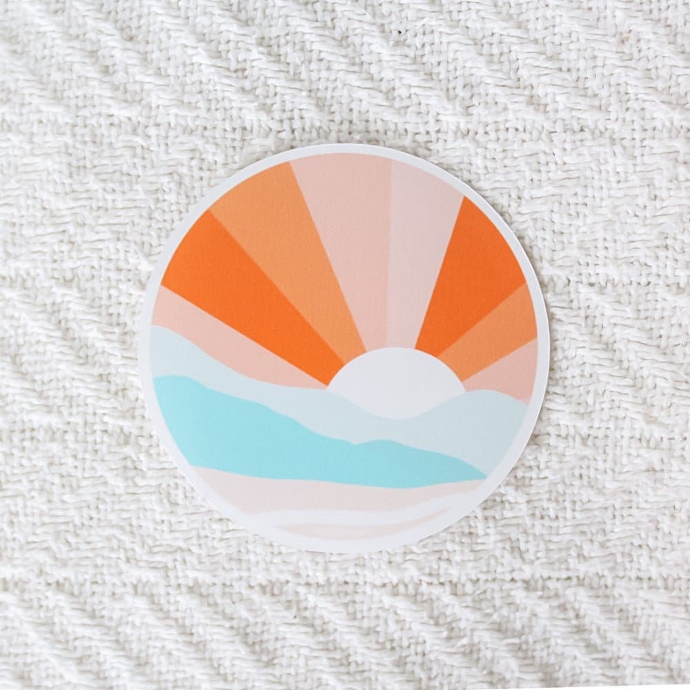 Sunset Sticker 3 X 3 in Glossy Hydroflask Stickers Laptop Stickers Vsco ...