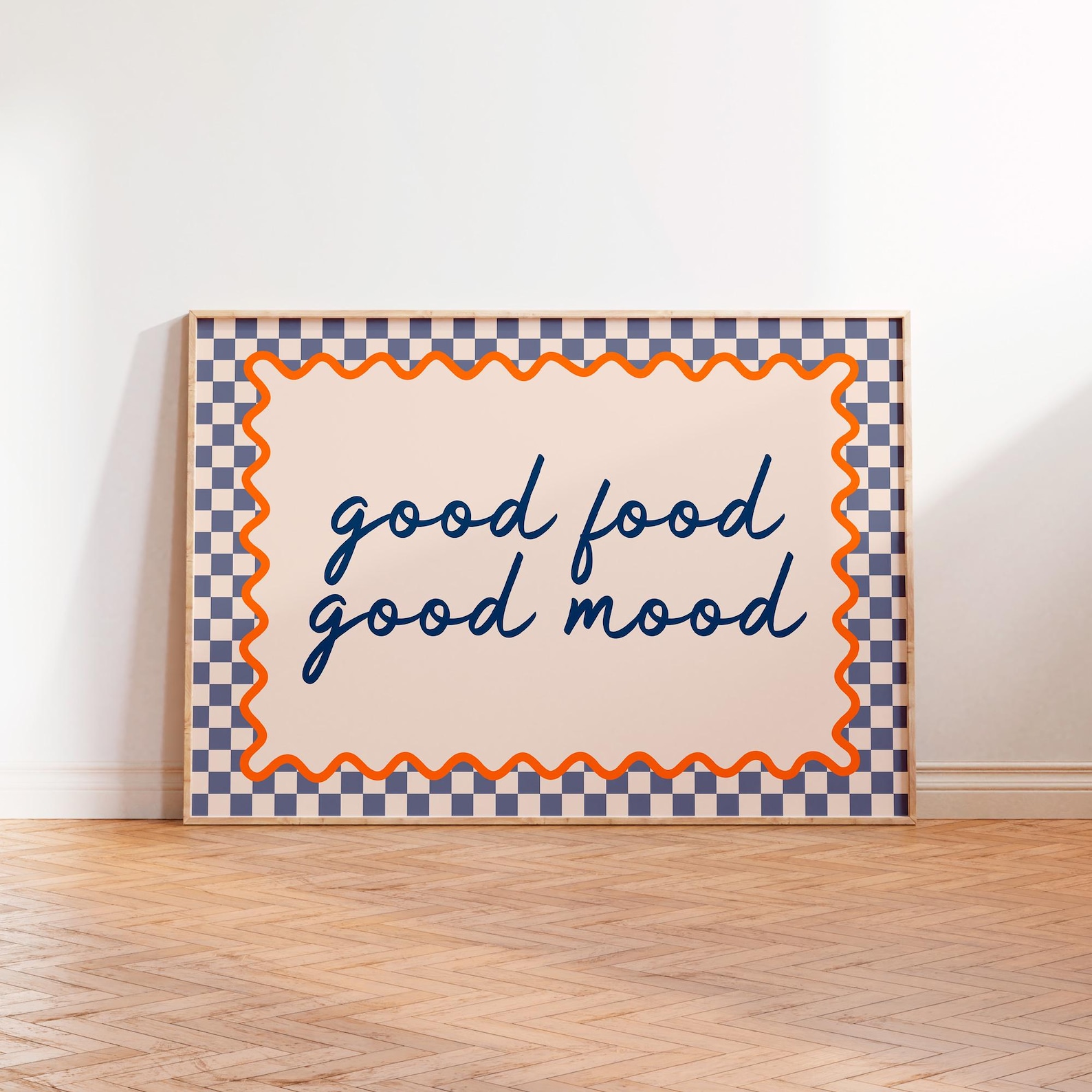 Good Food Good Mood Print, Quote Text Art Print, Unframed Landscape A6 ...