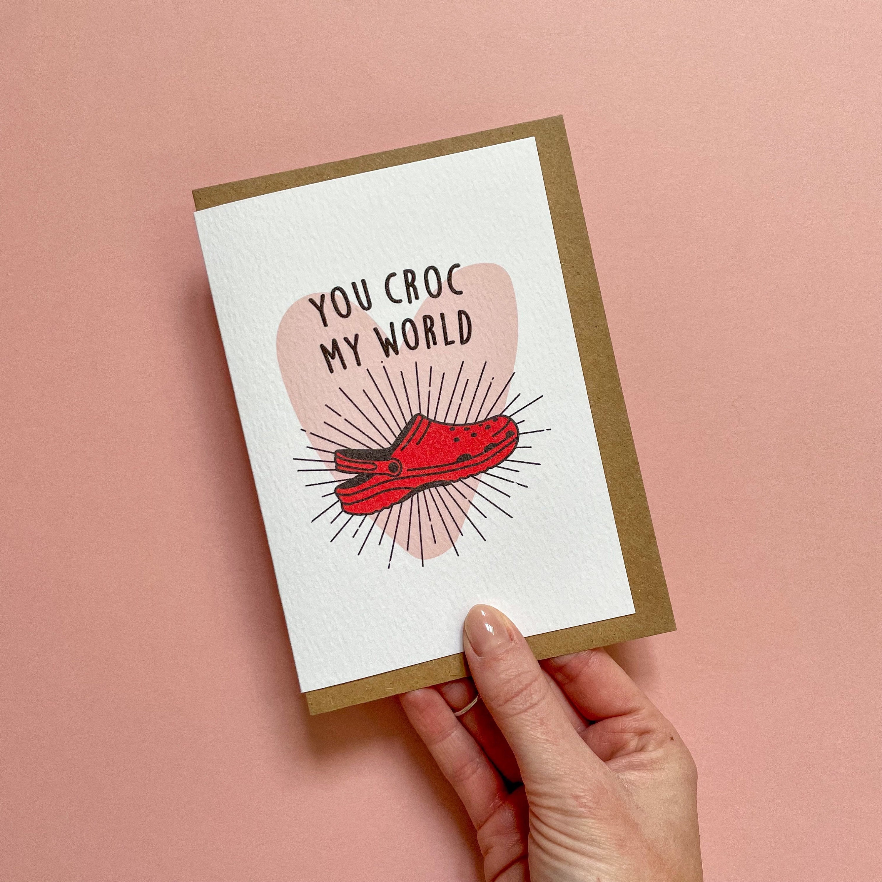 You Croc My World Valentine's Day Card Funny | Etsy